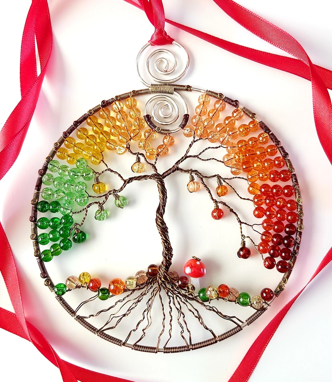 Tree of Life Handmade Hanging Tree Decoration Autumn Trees - Etsy