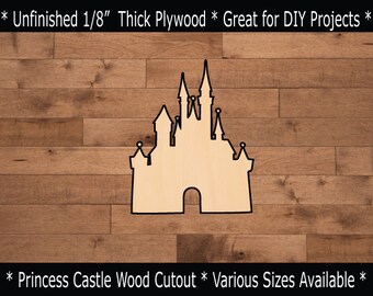 Castle Laser Cut Out Unfinished Wood Shape Craft Supply - Etsy