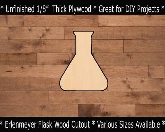 Science Shapes: ERLENMEYER FLASK Laser Cut Unfinished Wood Cut - Etsy