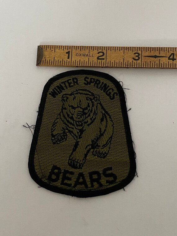 vintage bear mascot patch - Gem