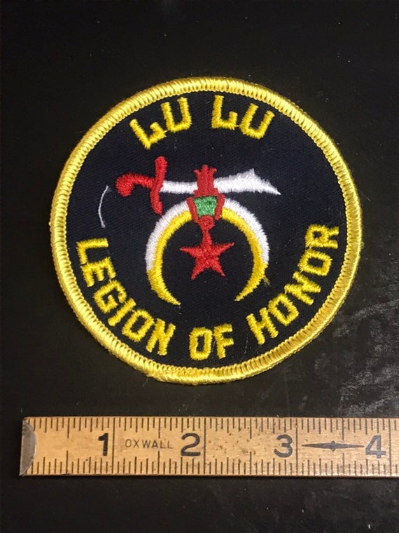 Vintage Lu Lu Legion of Honor Shriners Sew-On Patch - Gem