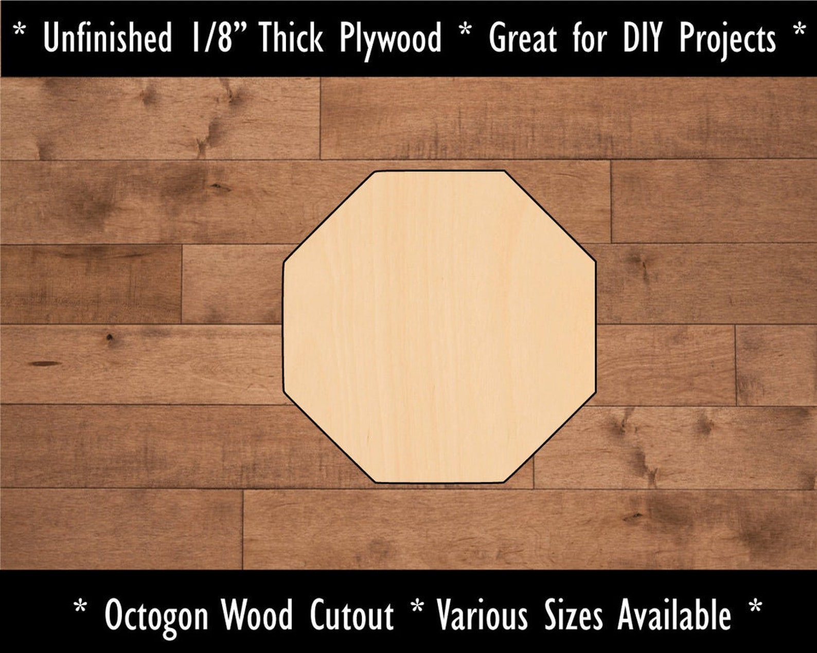 Basic Shapes: OCTAGON Laser Cut Unfinished Wood Cut Out - Etsy