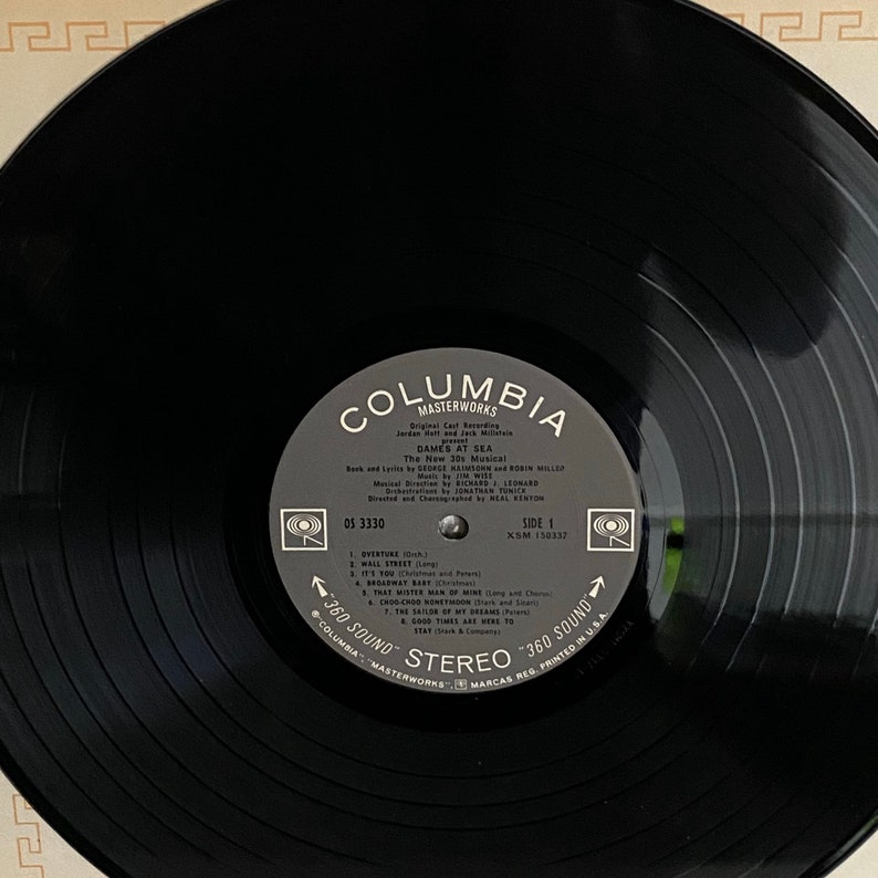 Vintage Vinyl Original Cast Soundtrack Record: Dames at Sea - Etsy
