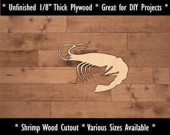 Shrimp Shape, MULTIPLE SIZES, Laser Cut Langoustine, Cutout Shapes ...