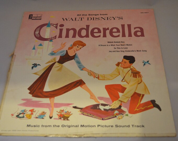 Vintage Record Walt Disney's Cinderella Soundtrack Album - Etsy