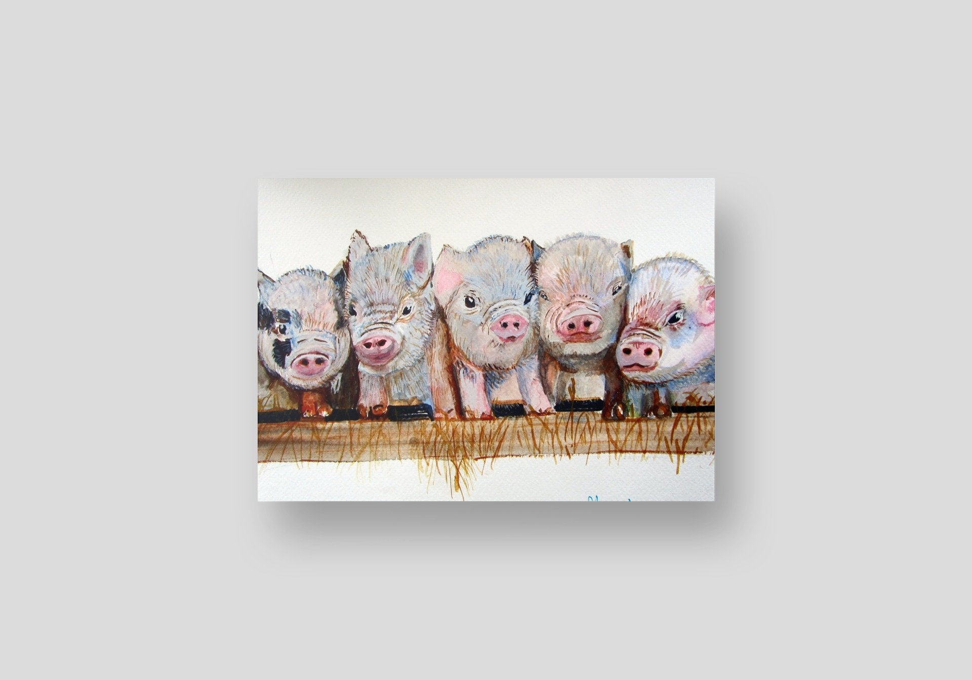 Micro Piglets Pigs Print Different Sizes Canvas / Paper Morena Artina ...