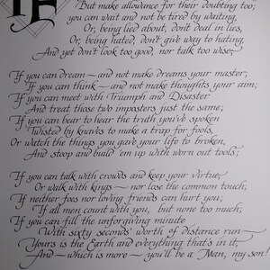 IF Poem - Hand Calligraphy Poem Print - Etsy