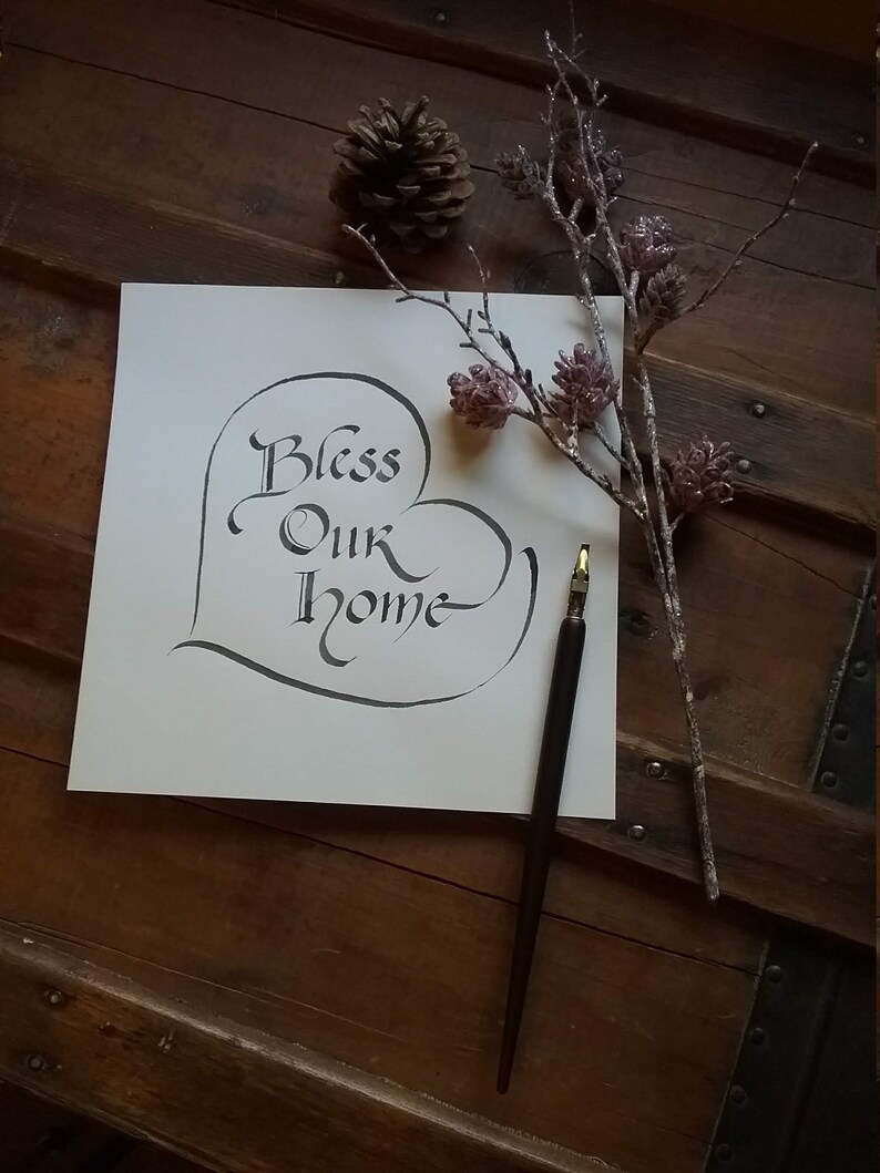 Hand Calligraphy Home Blessing Sign - Etsy