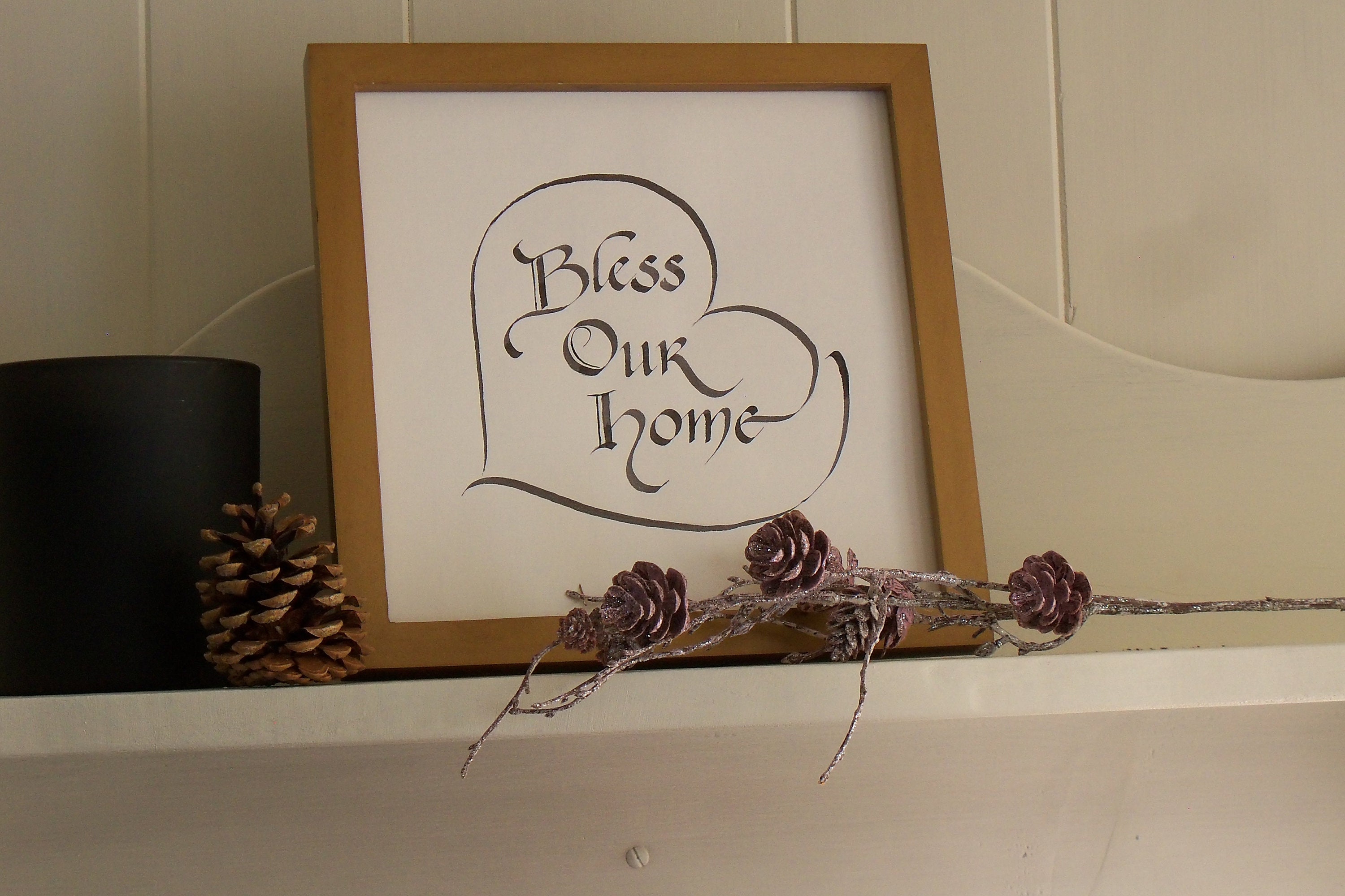 Hand Calligraphy Home Blessing Sign - Etsy