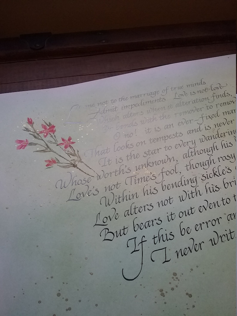 Shakespeare Sonnet 116 Custom Calligraphed 11 X 14 - Etsy