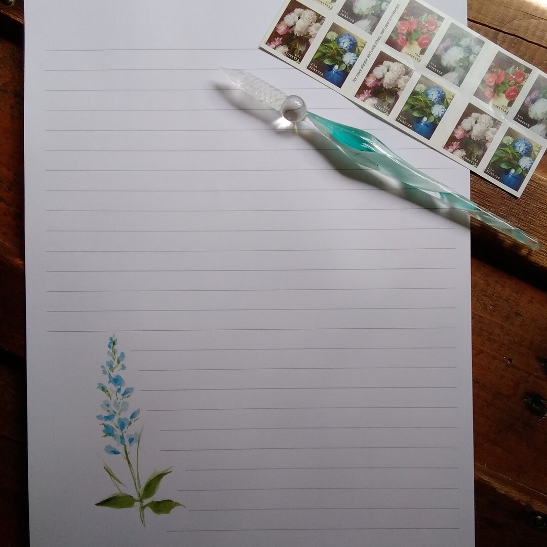 Bluebell Stationery: Hand-painted Letter Writing Paper (digital ...