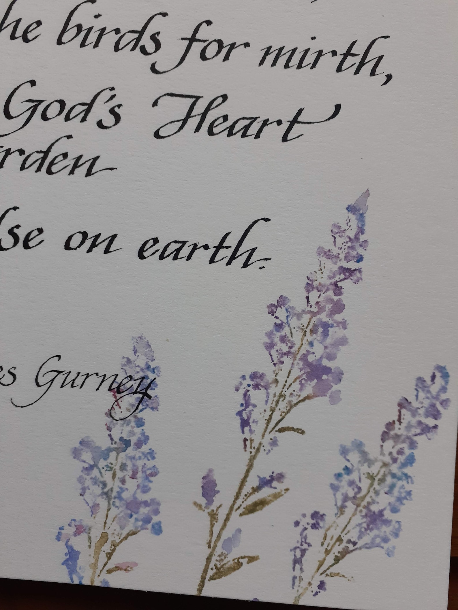 Hand Calligraphed Poem-gardener Gift - Etsy