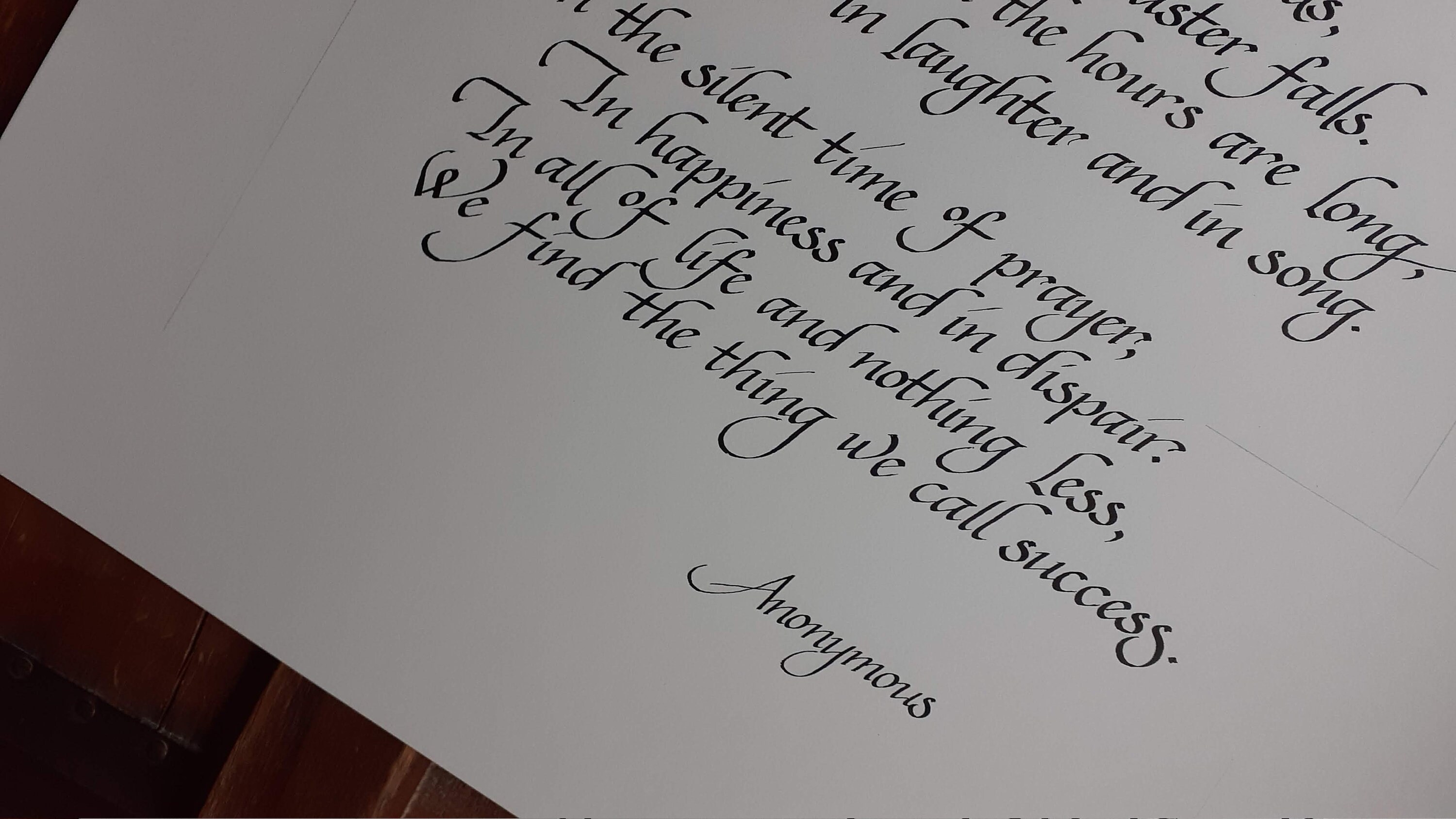 Success Poem - Hand Calligraphy Art - Graduation Gift - Etsy