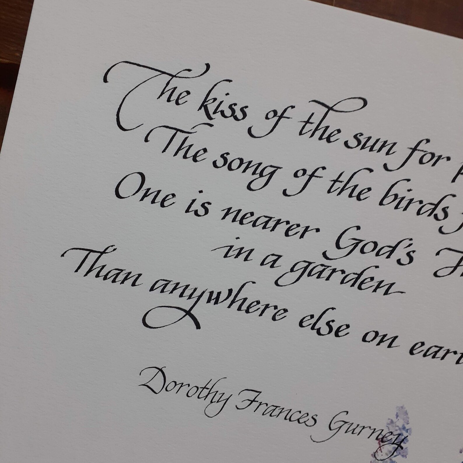Hand Calligraphed Poem-gardener Gift - Etsy