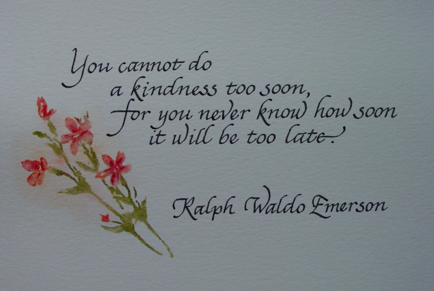 Emerson Quote - Hand Calligraphy Art - Etsy