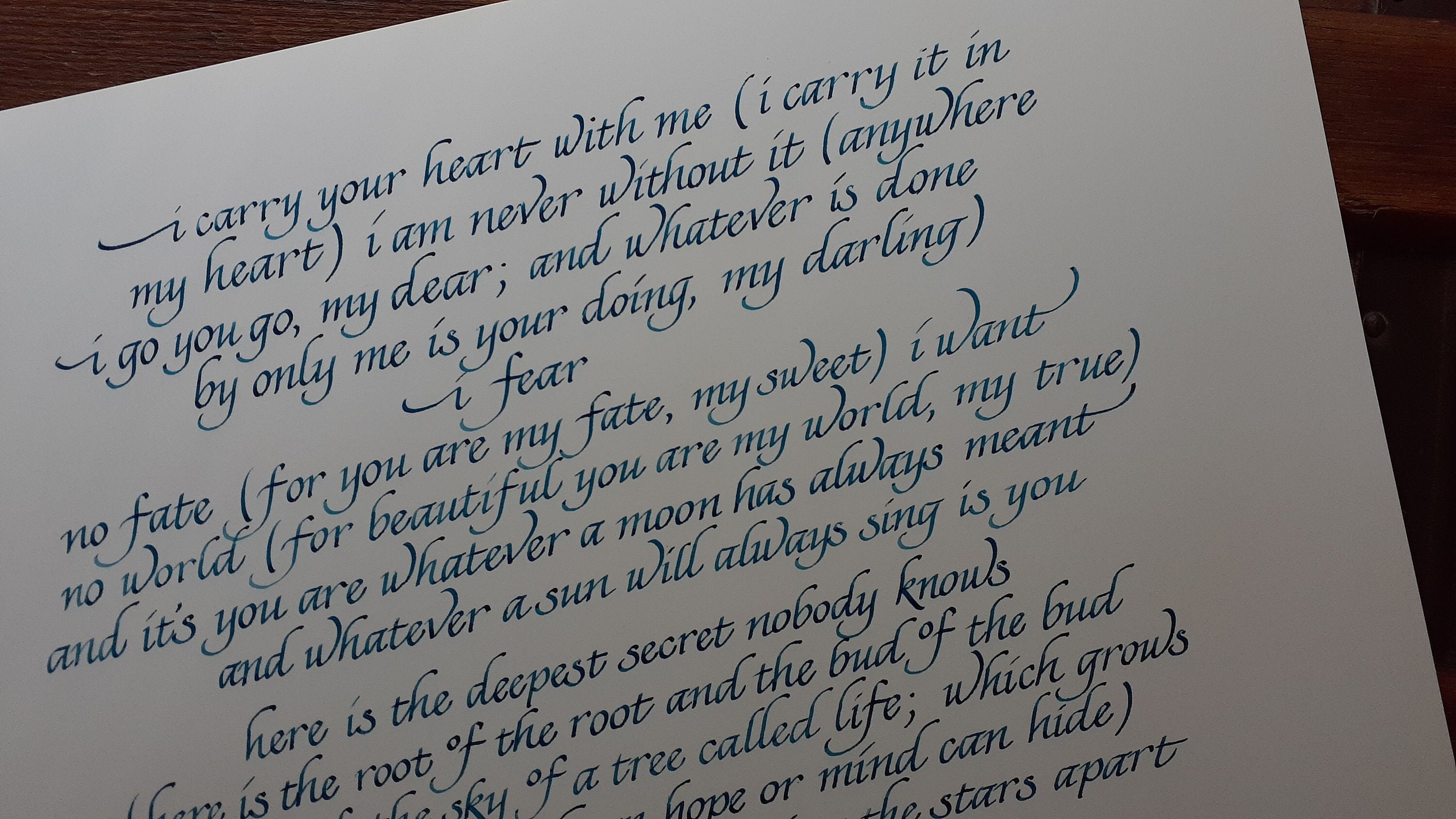Hand Lettered Love Poem - Custom Calligraphy Poem - Etsy