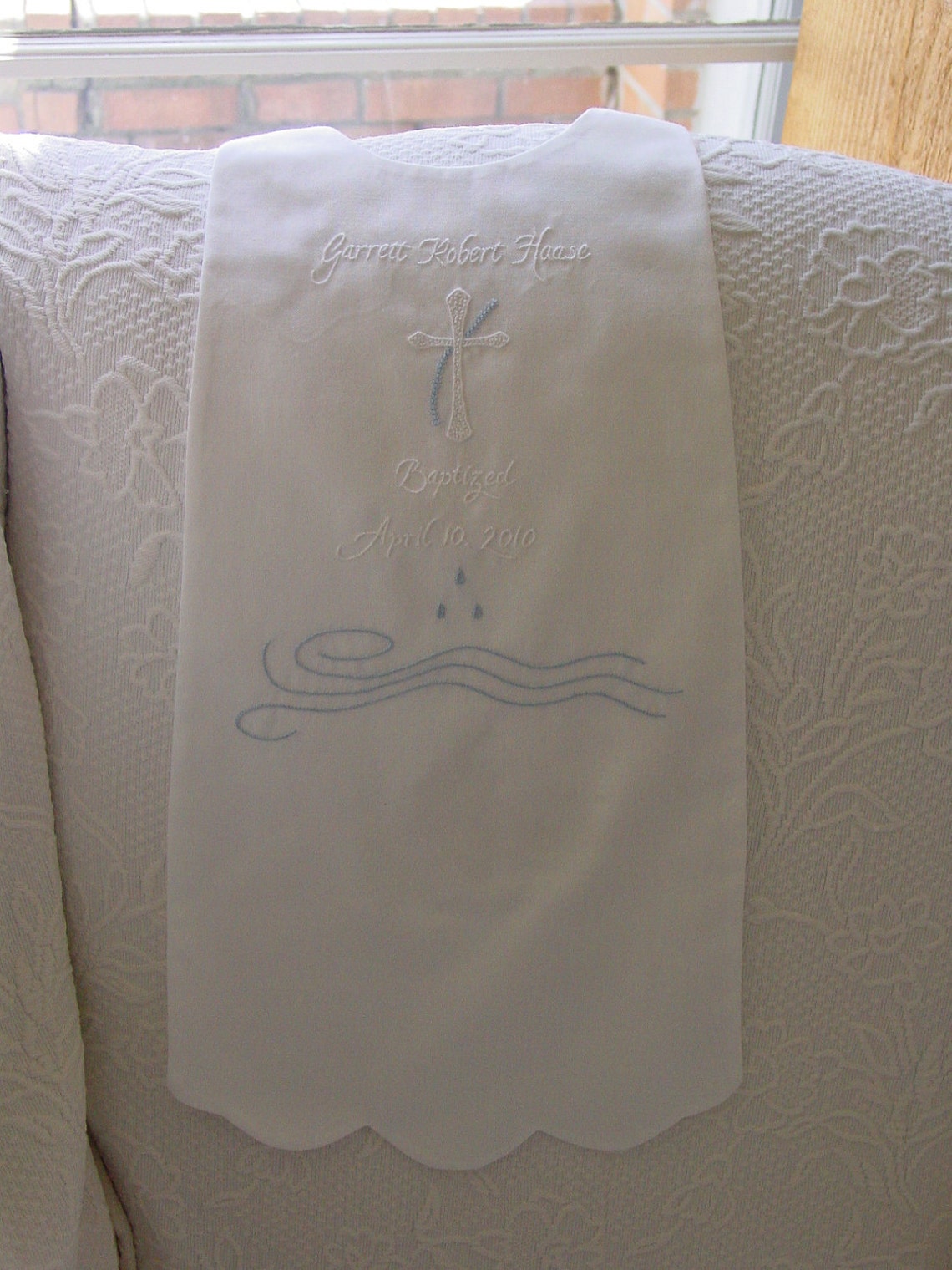 Hand Embroidered Baptism Garment - Christening Gown - Family Heirloom ...
