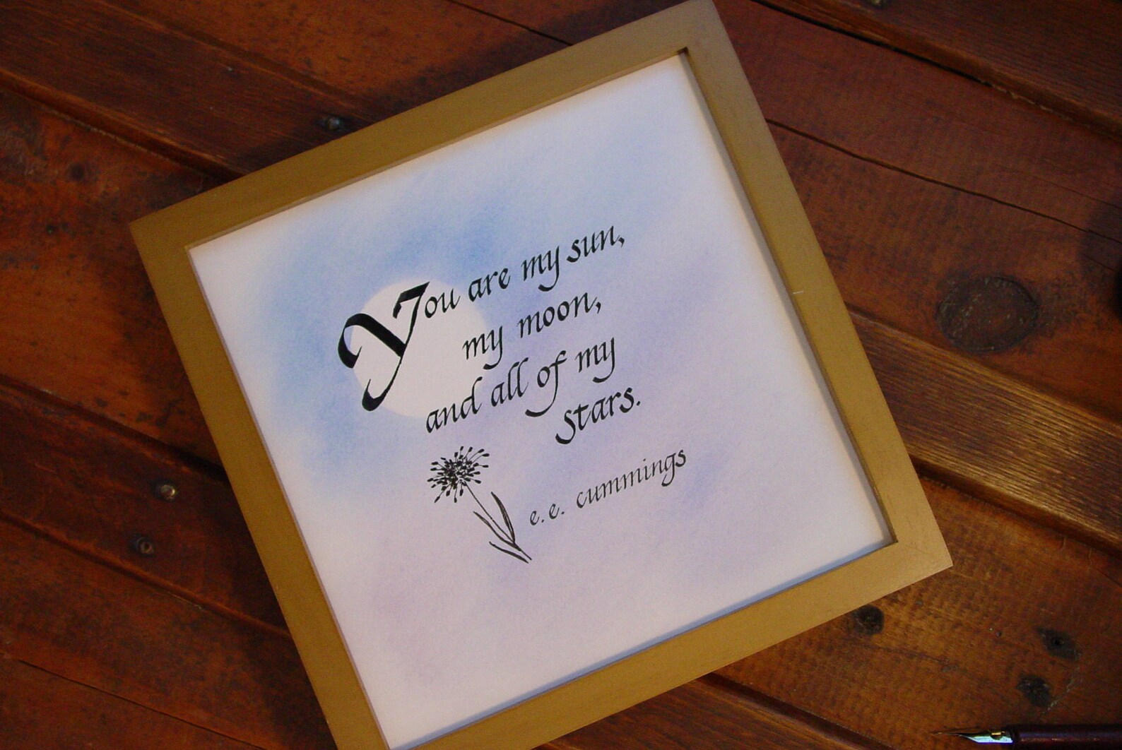 Hand Calligraphy - Eecummings - Calligraphy Poem - Wall Art ...