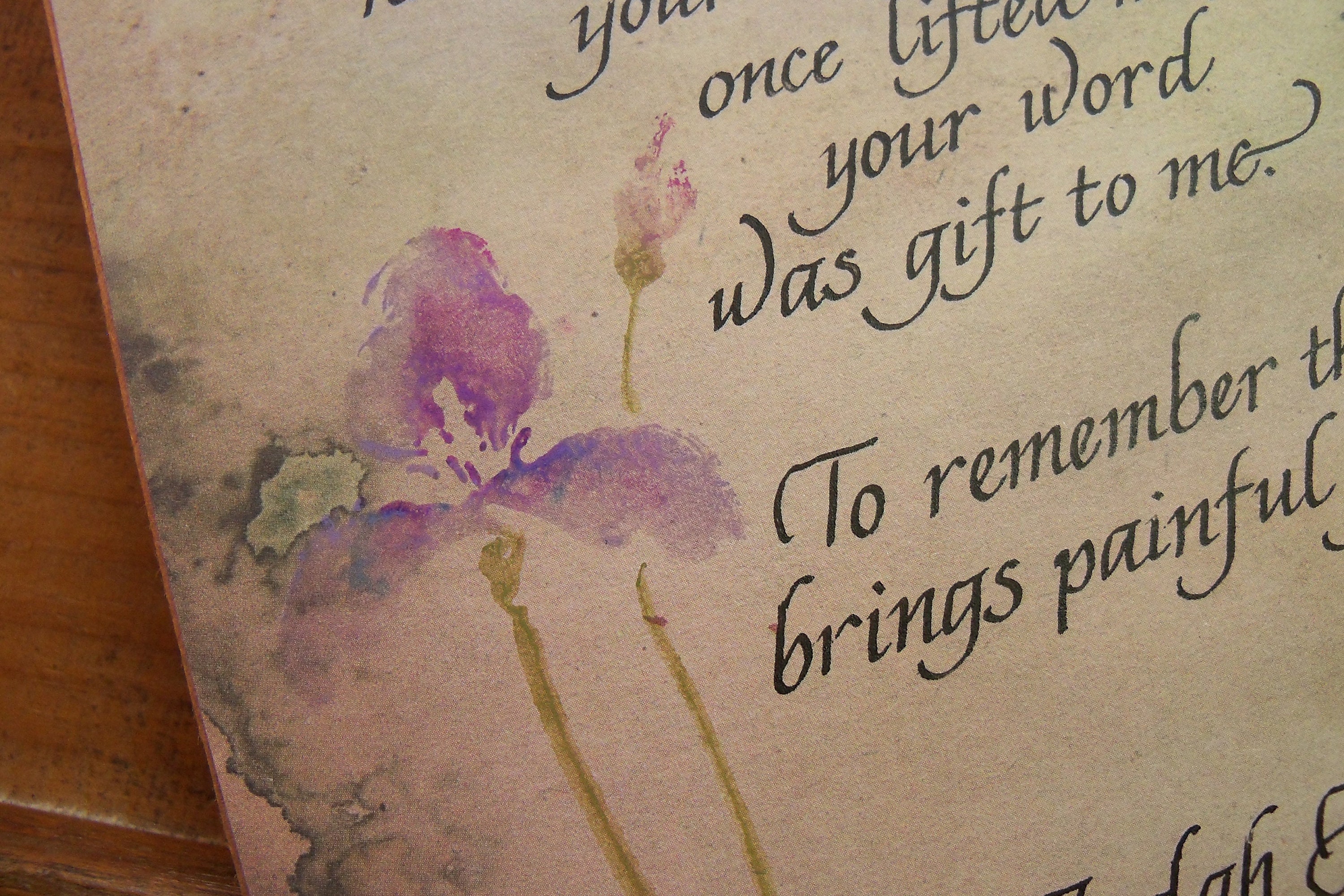 Sympathy Note Card Hand Calligraphy Sympathy Card Bereavement Card - Etsy