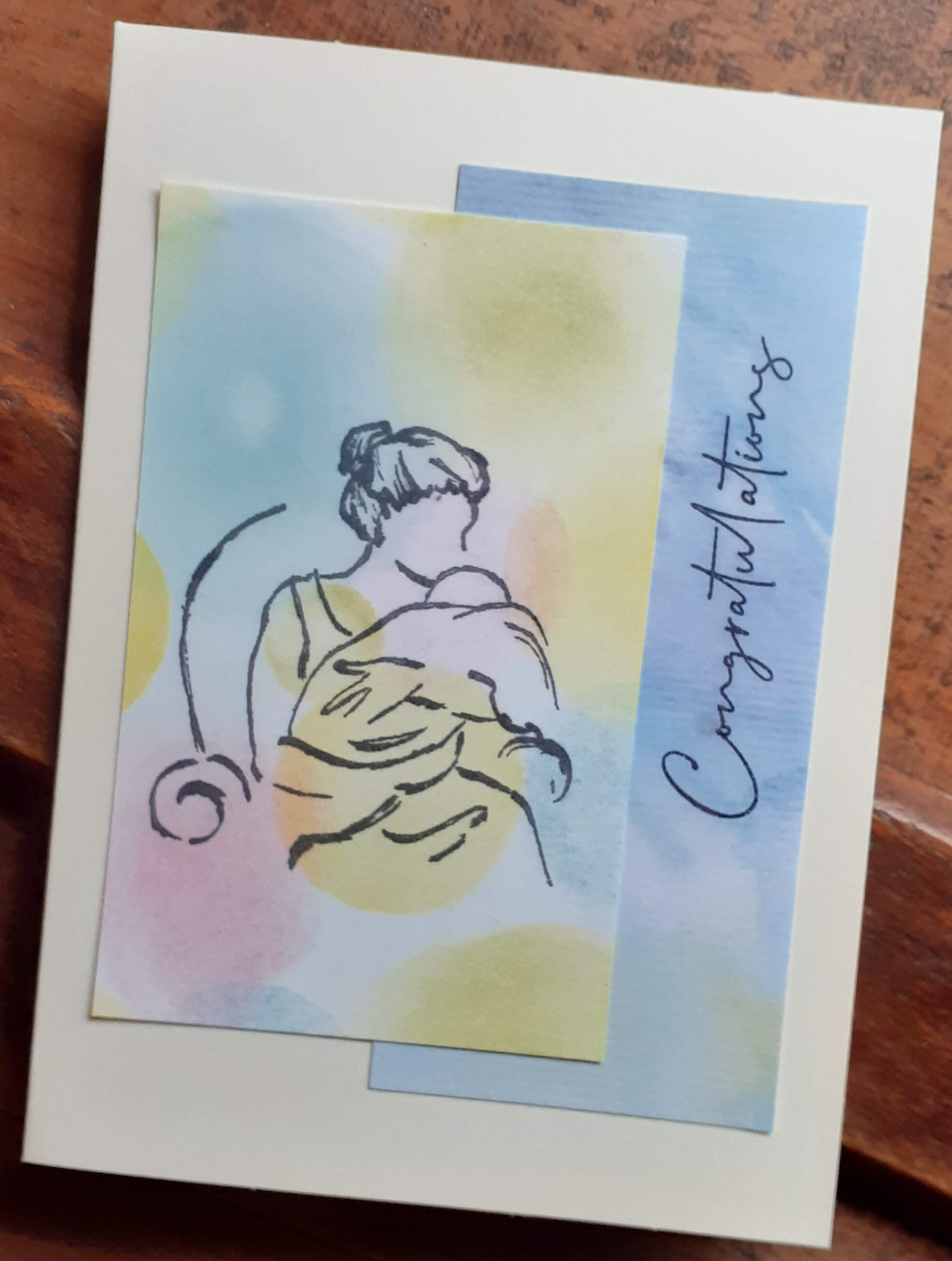 New Baby Notecards Set of 2 Handmade Cards Thank You Cards Friendship ...