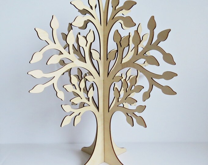 Large Laser Cut Unfinished Plywood Tree Slot Together Tree Plywood Tree ...