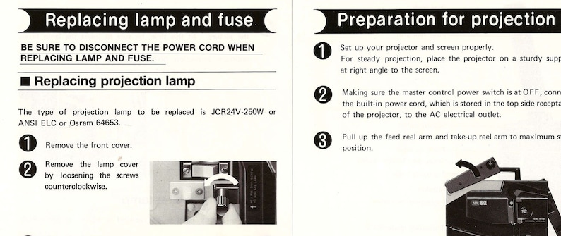 ELMO 16-CL Channel Loading 16mm Projector Manual - PDF Download - Etsy