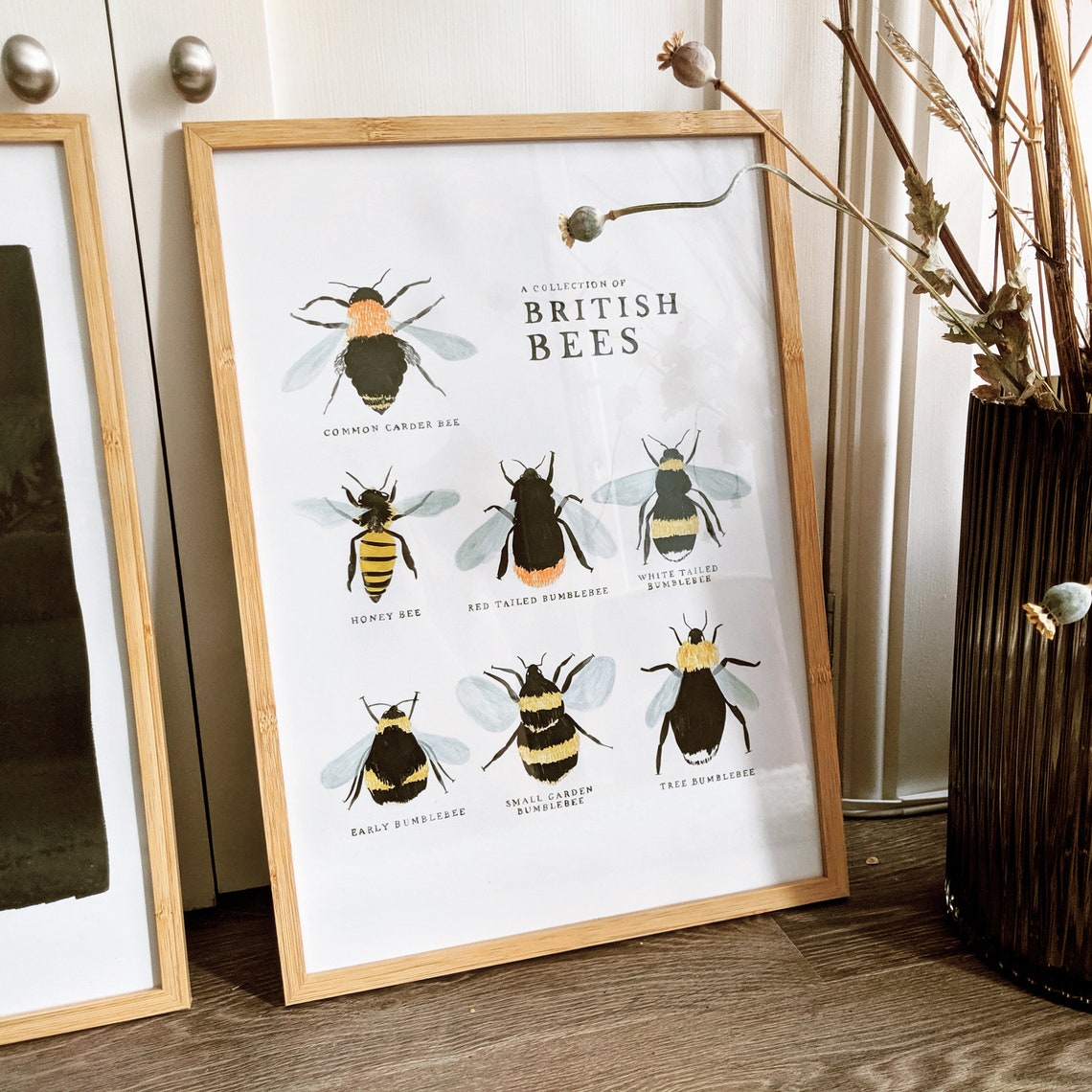Collection of British Bees Print A4 A3 | Etsy
