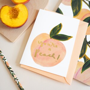 You're A Peach Thank You Card - Etsy
