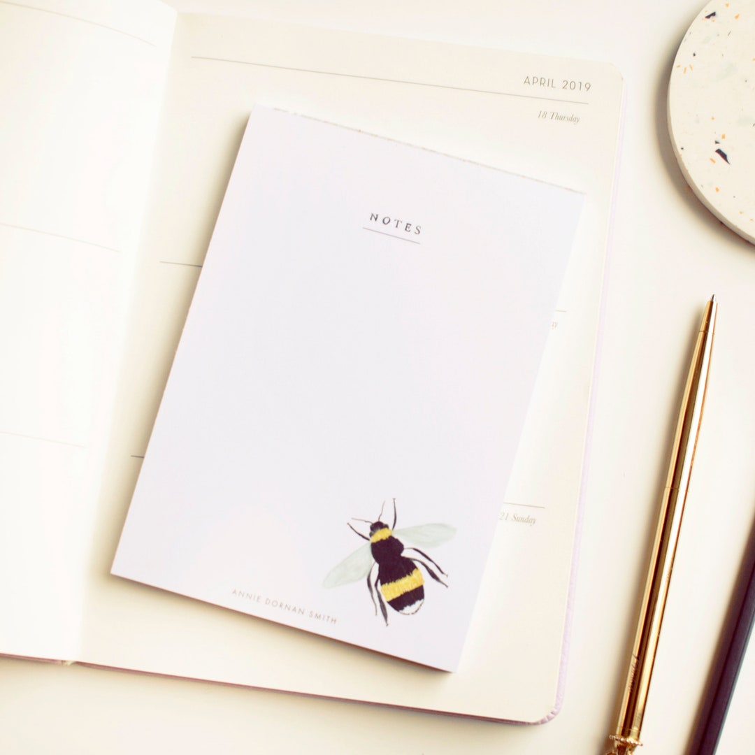 Bee Notepad | Bee Stationery | Bee Lover | Bee Memo Pad | Bee Pad | - Etsy