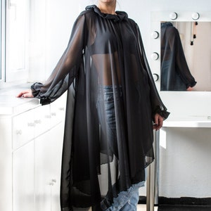 Sheer Tunic, Futuristic Clothing, Asymmetric Tunic, Gothic Clothing ...