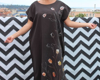 Hand Painted Linen - Etsy