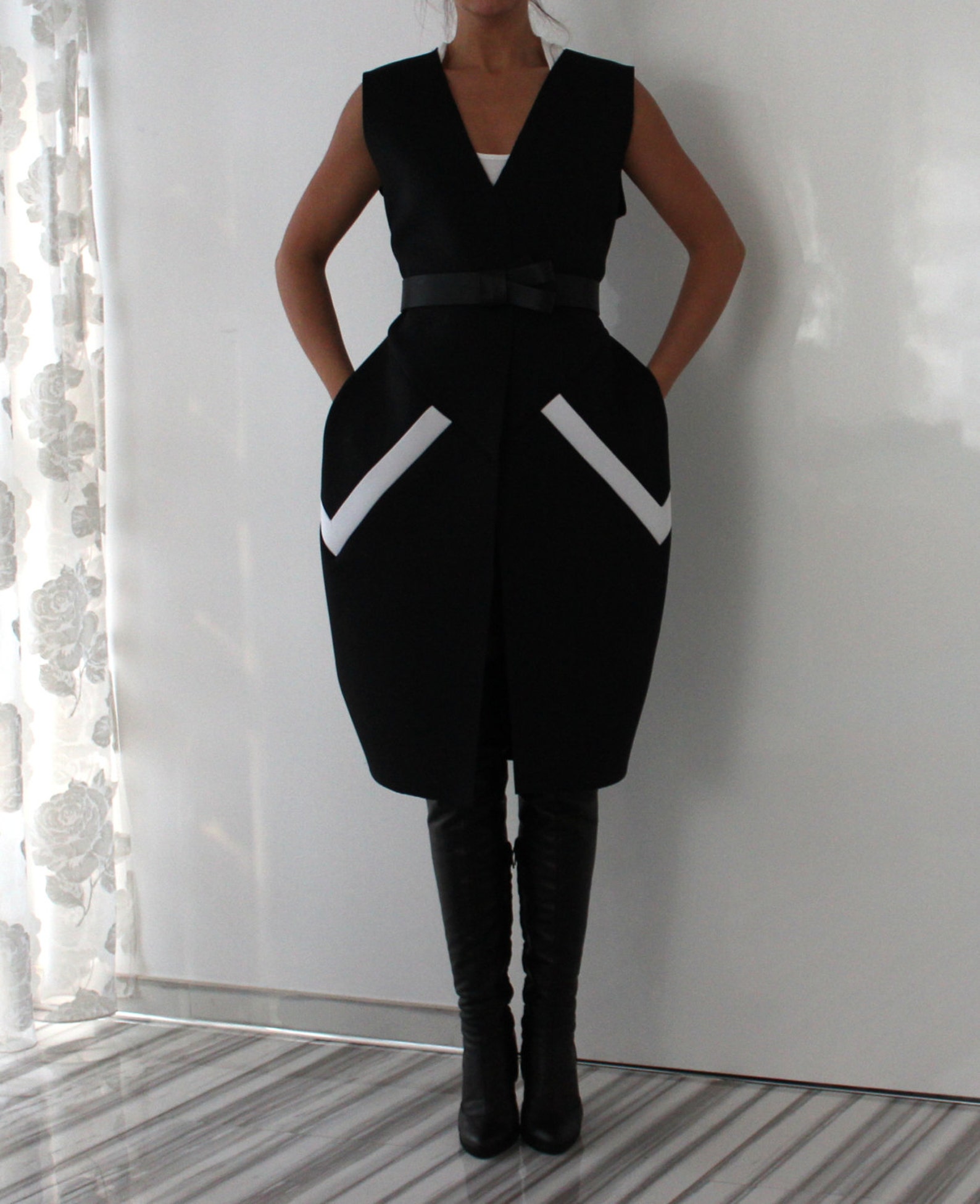 Women Vest Futuristic Clothing Neoprene Vest Pocket Vest - Etsy