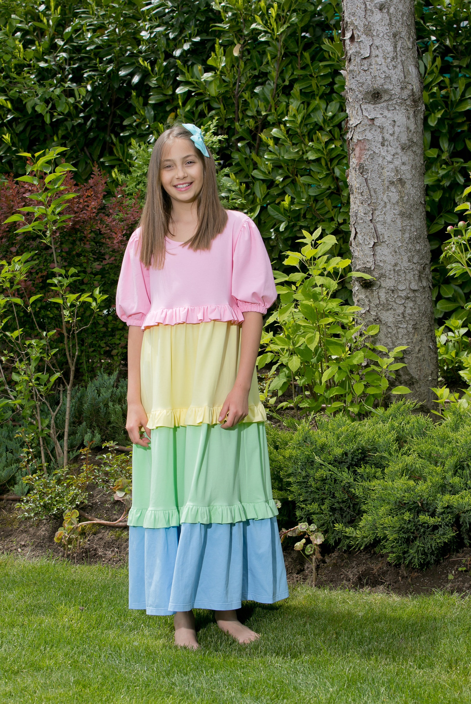 Maxi Dress for Girls Rainbow Girls Dress Flower Girl Dress - Etsy