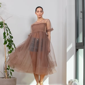 See Through Dress, Party Dress, Transparent Dress, Sheer Dress, Tulle ...