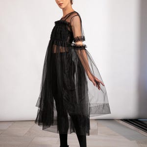 Sheer Dress, See Through Dress, Black Dress, Tulle Dress, Mesh Dress ...