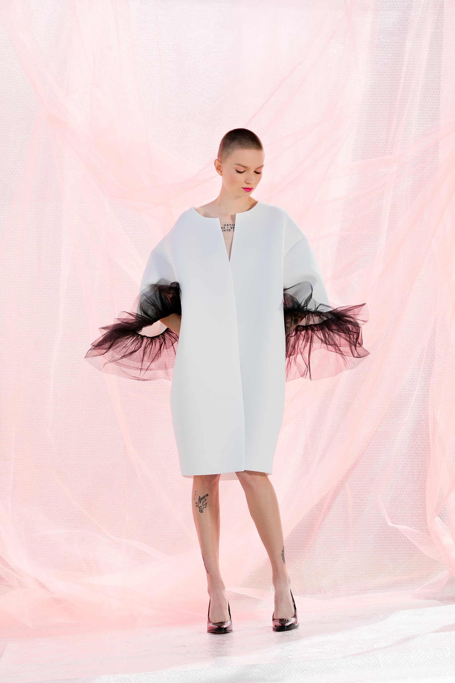 White Neoprene Coat Cocoon Coat Futuristic Jacket Oversized - Etsy