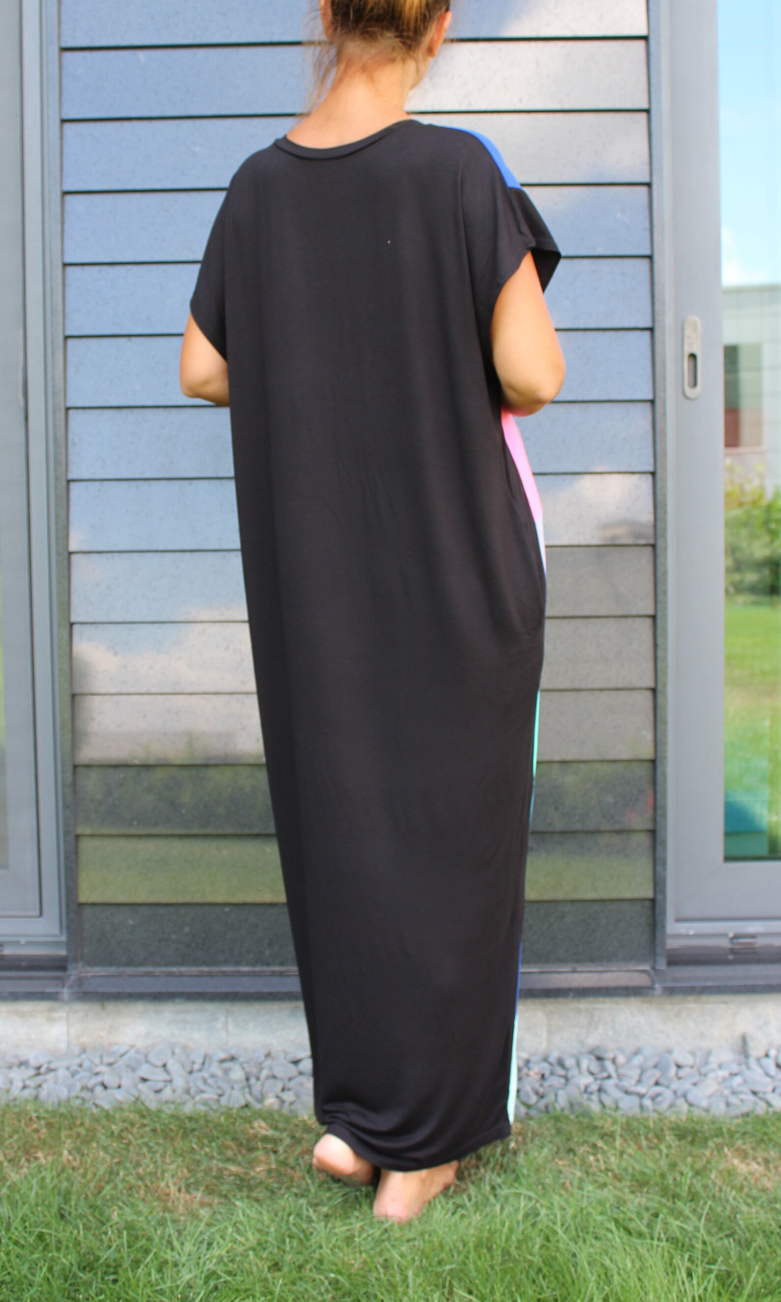 Patchwork Dress Colorblock Dress Plus Size Clothing | Etsy