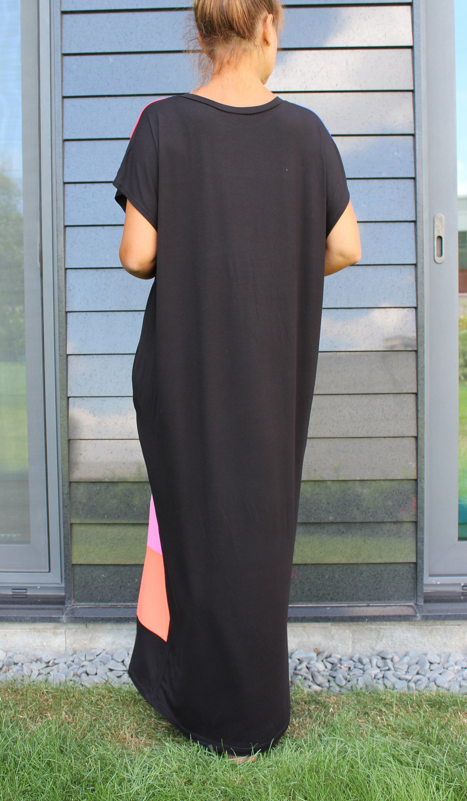 Patchwork Dress Colorblock Dress Plus Size Clothing | Etsy