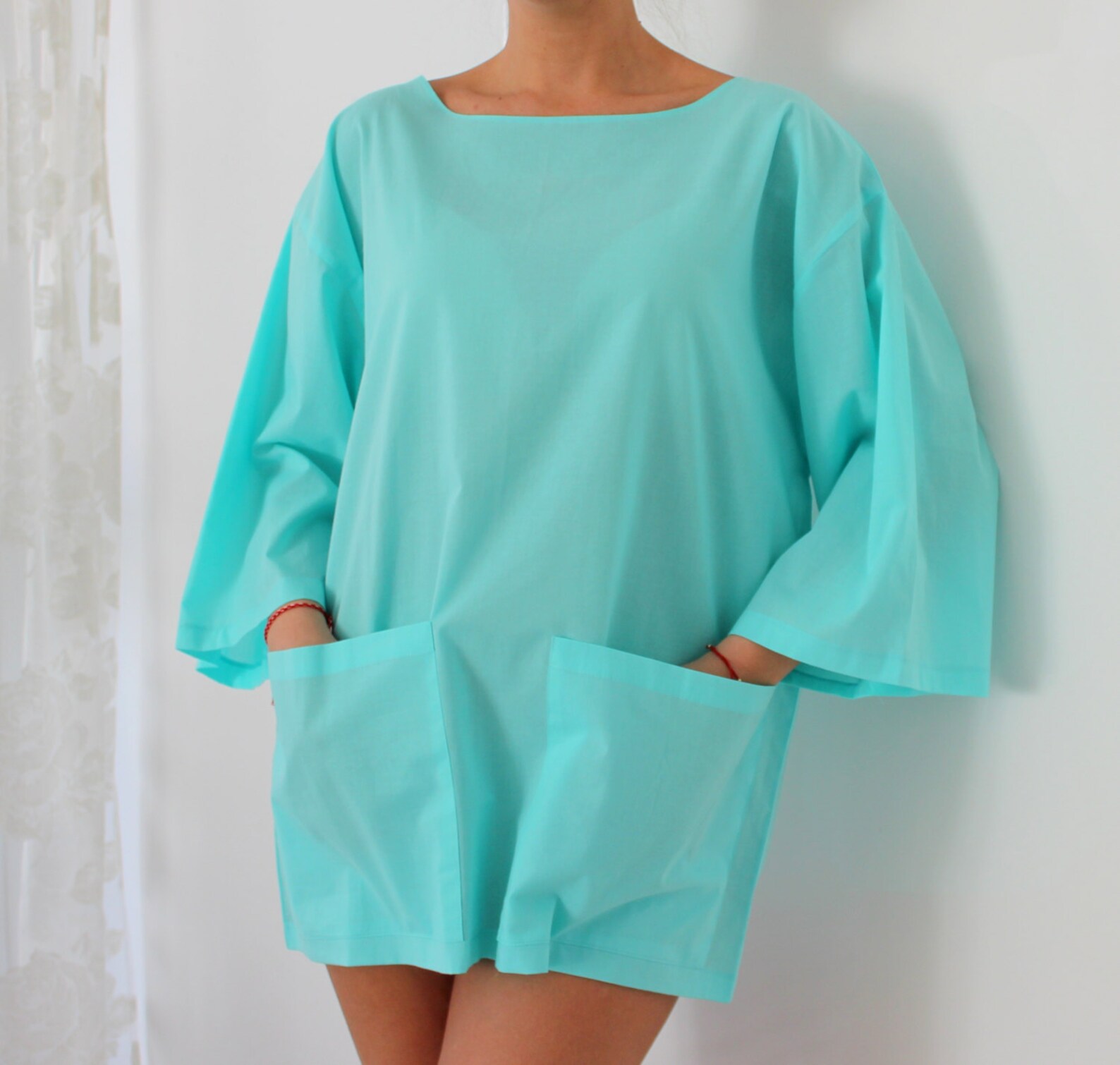 Oversized Tunic, Cotton Tunic, Plus Size Top, Maxi Tunic, Cotton Blouse ...