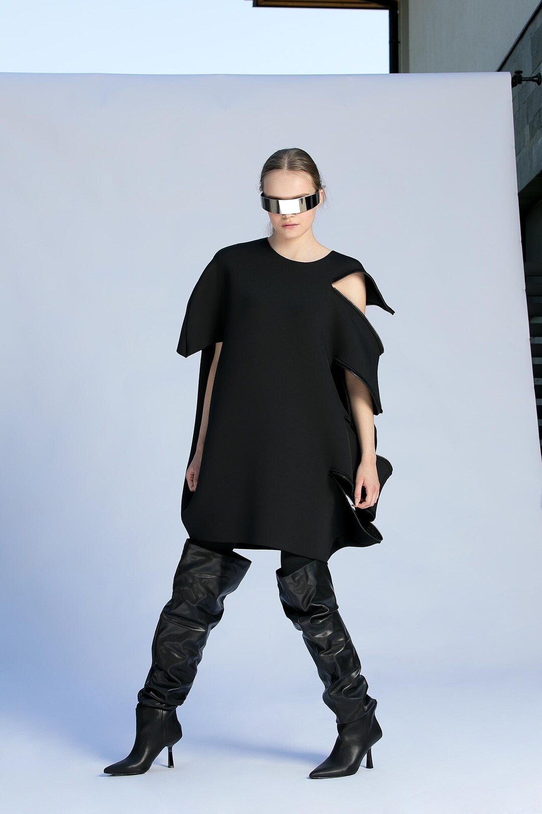 Cyberpunk Neoprene Dress: Techwear Rave Outfit - Etsy