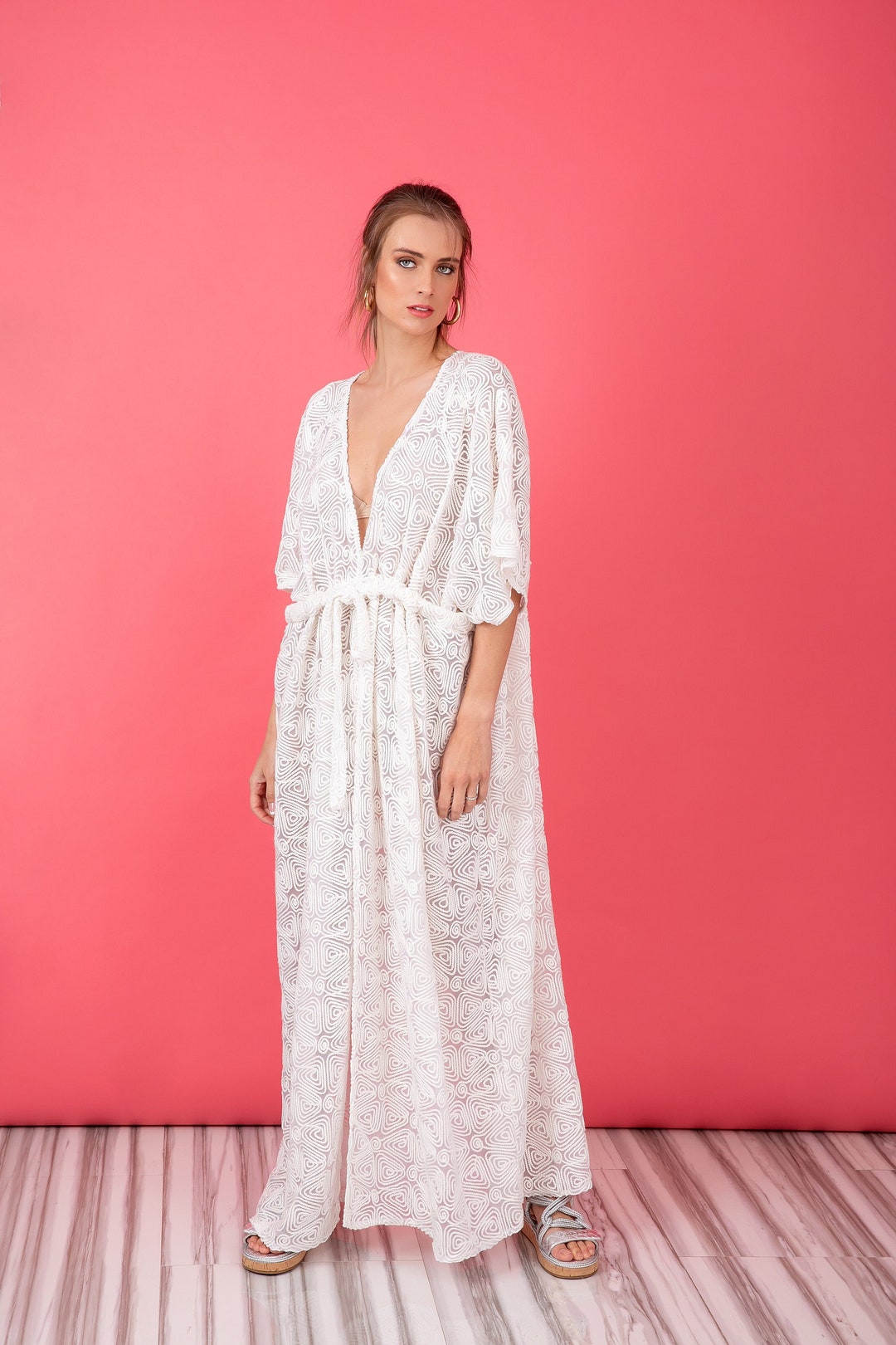 White Cover Up, White Beach Cover Up, White Dress for Beach, White Robe ...