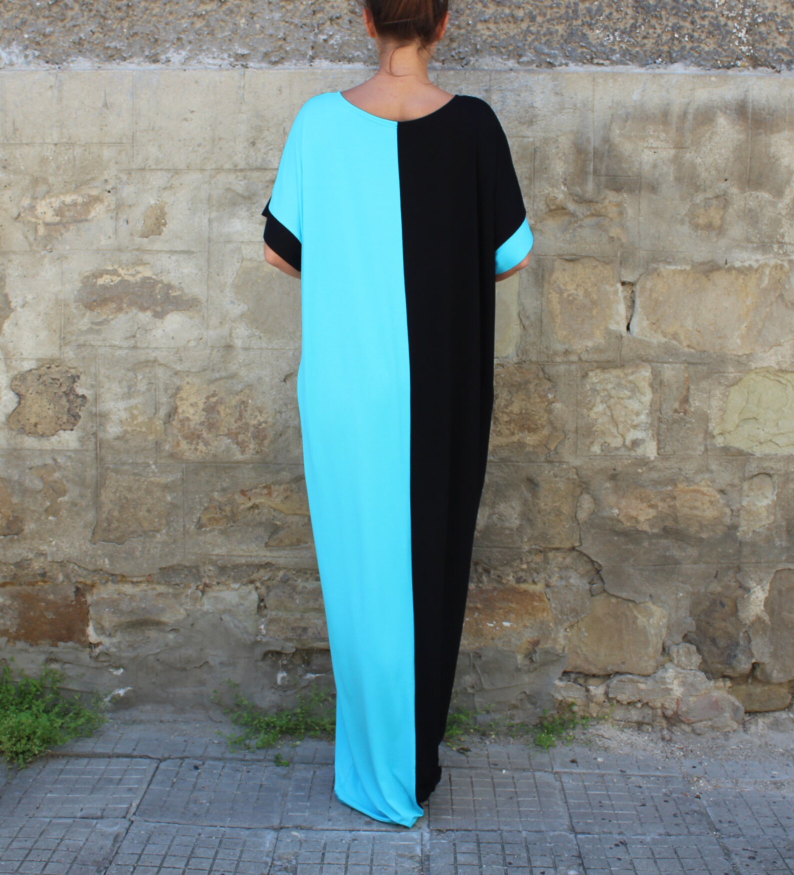 Kaftan Maxi Dress Plus Size Dress Two Color Dress Loose | Etsy