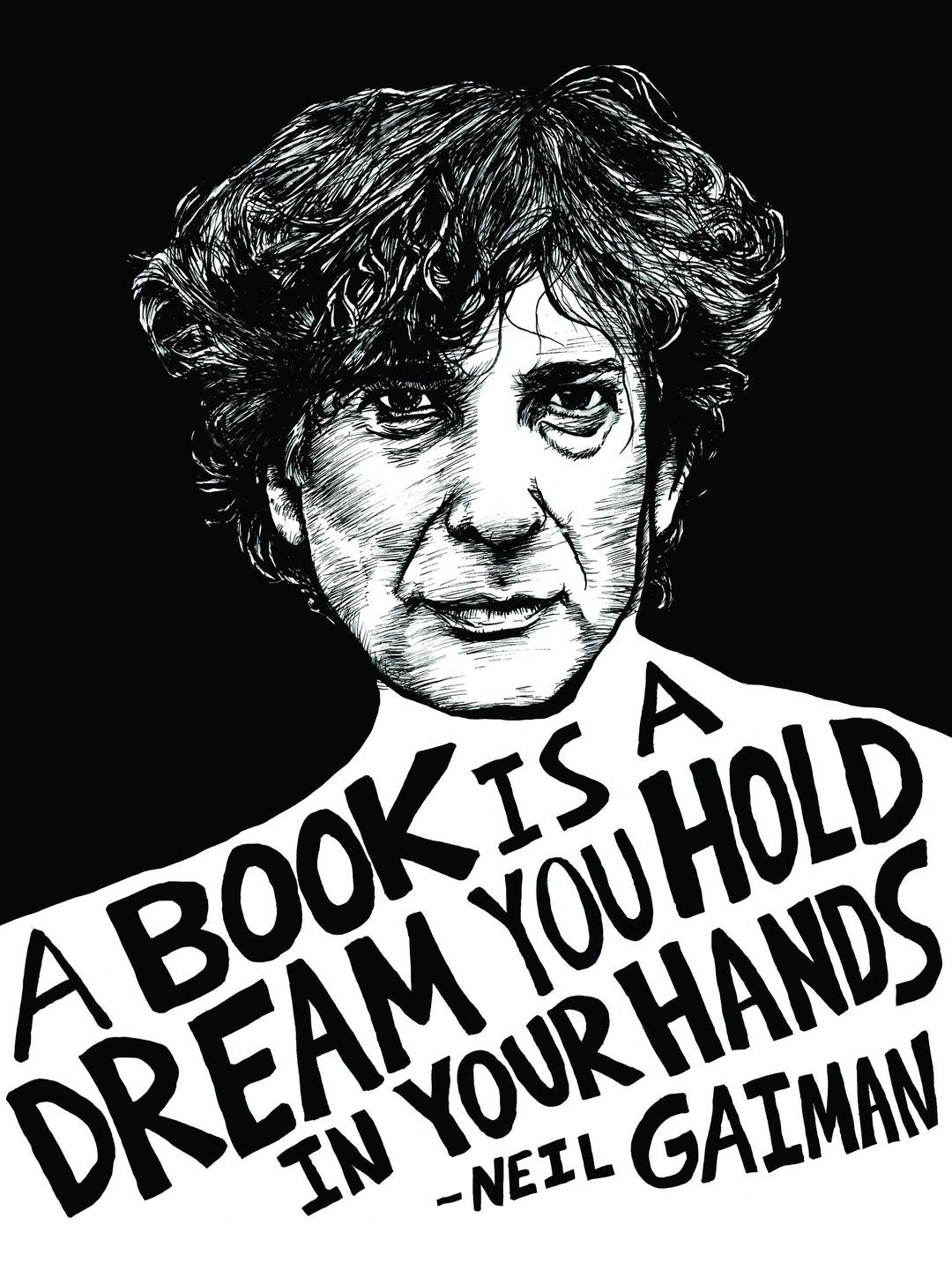 Neil Gaiman - Author Portrait & Quote - 12x16 Art Print for Classrooms ...