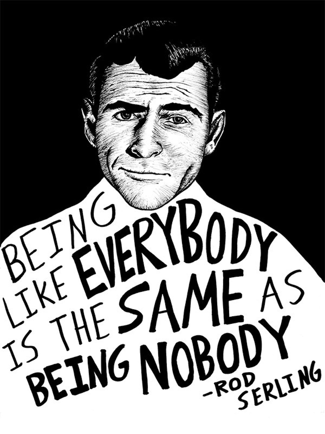 Rod Serling - Author Portrait & Quote - 12x16 Art Print for Classrooms ...