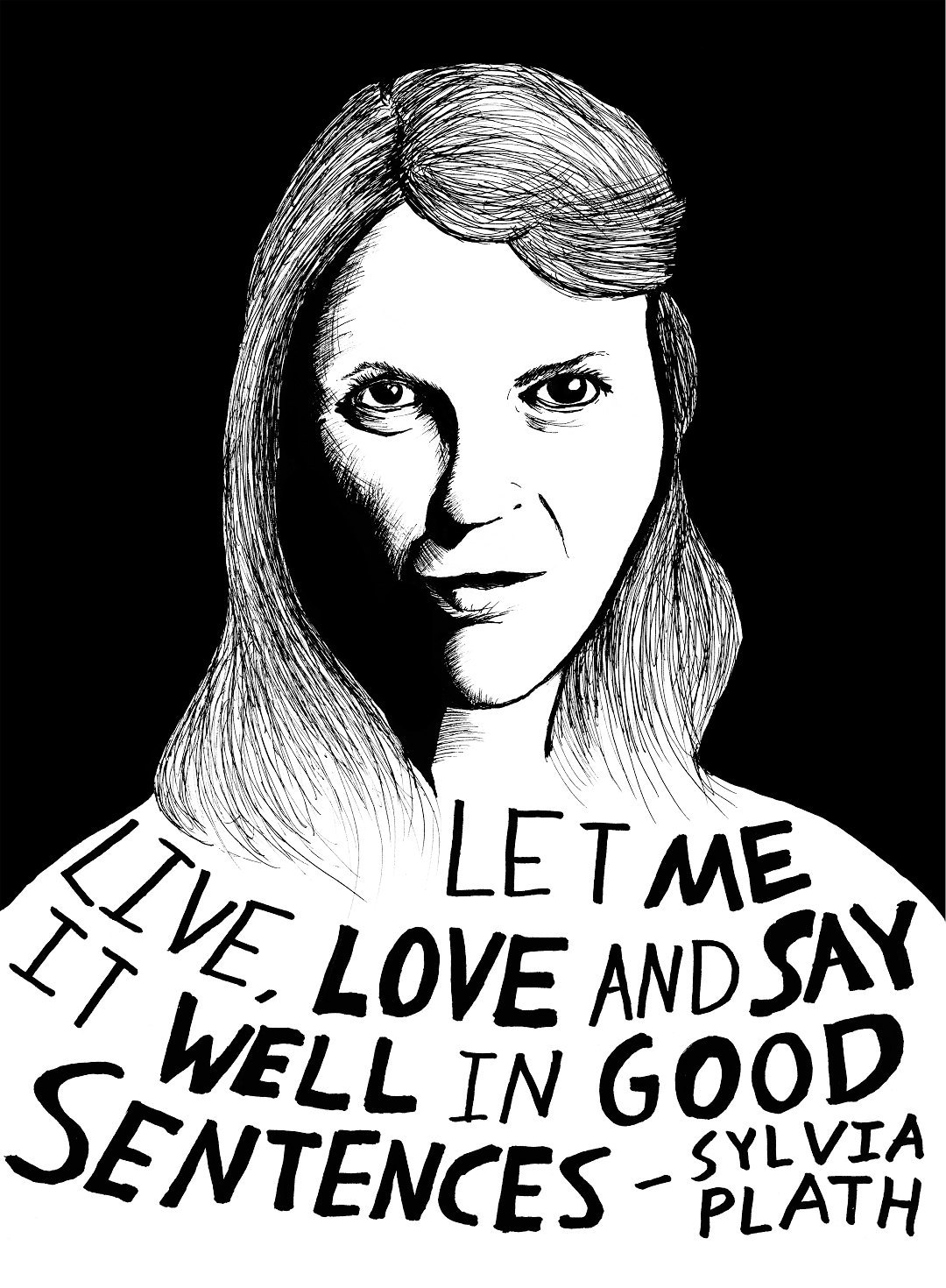 Sylvia Plath - Author Portrait & Quote - 12x16 Art Print for Classrooms ...
