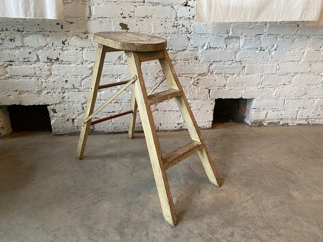 Original Painter's Wooden Folding Ladder/ Stepstool From Early 1900s - Etsy