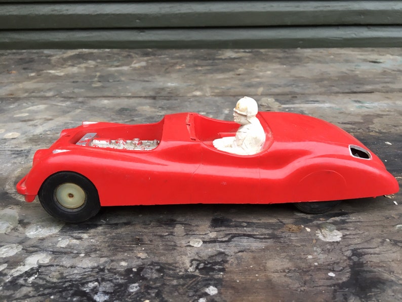 Saunders Jaguar Friction Toy Car Vintage 1950s Red - Etsy