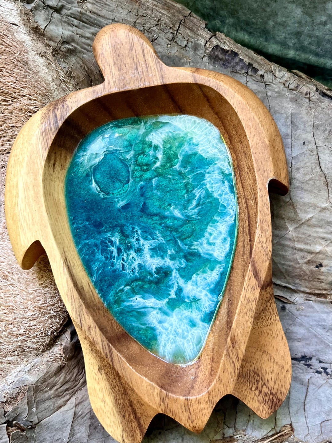Ocean Resin Honu Bowl - Etsy