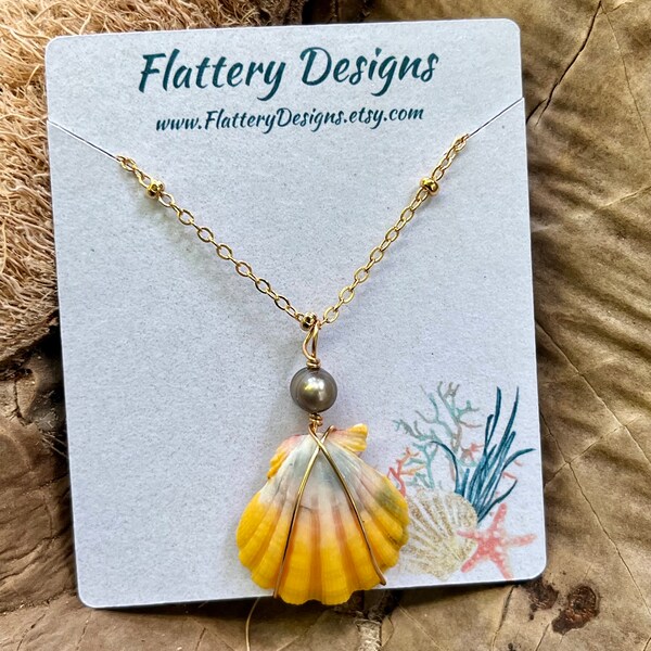 Sunrise Shell Necklace - Etsy
