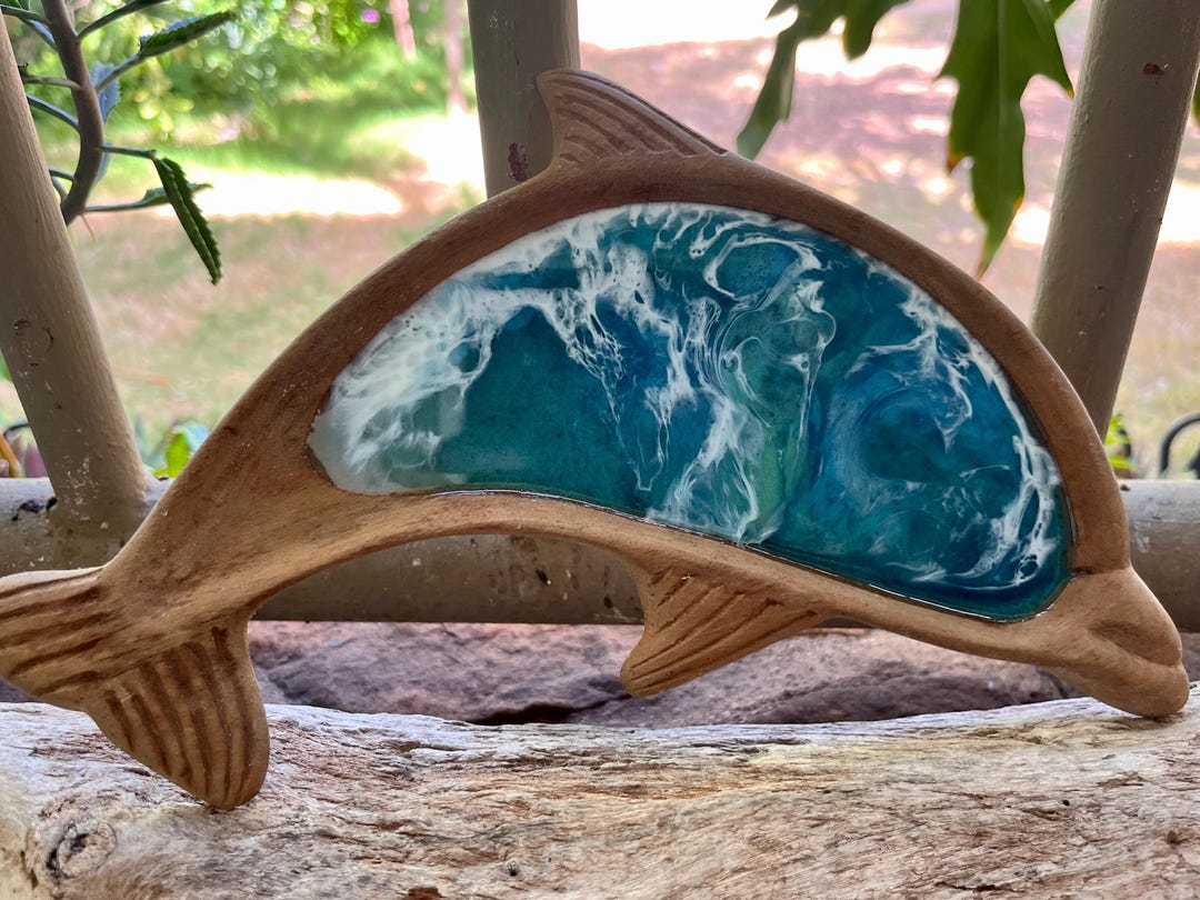 Ocean Resin Dolphin Bowl - Etsy